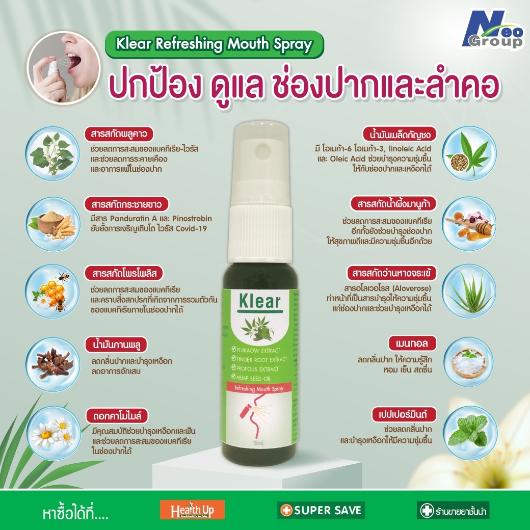 Klear Refreshing Mouth Spray - Vitanova